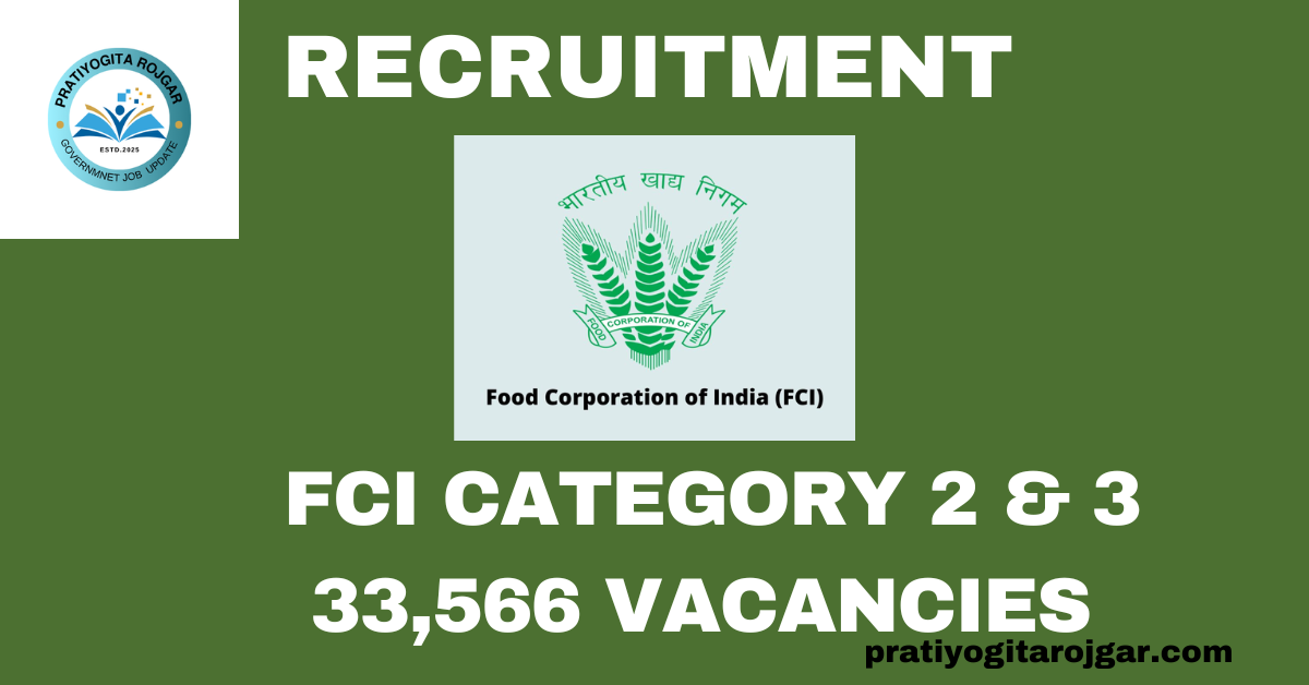 FCI Recruitment 2025 out for 33,566 vacancies